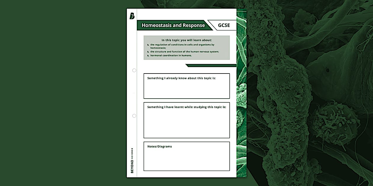 AQA GCSE Biology: Homeostasis and Response Topic Title Page