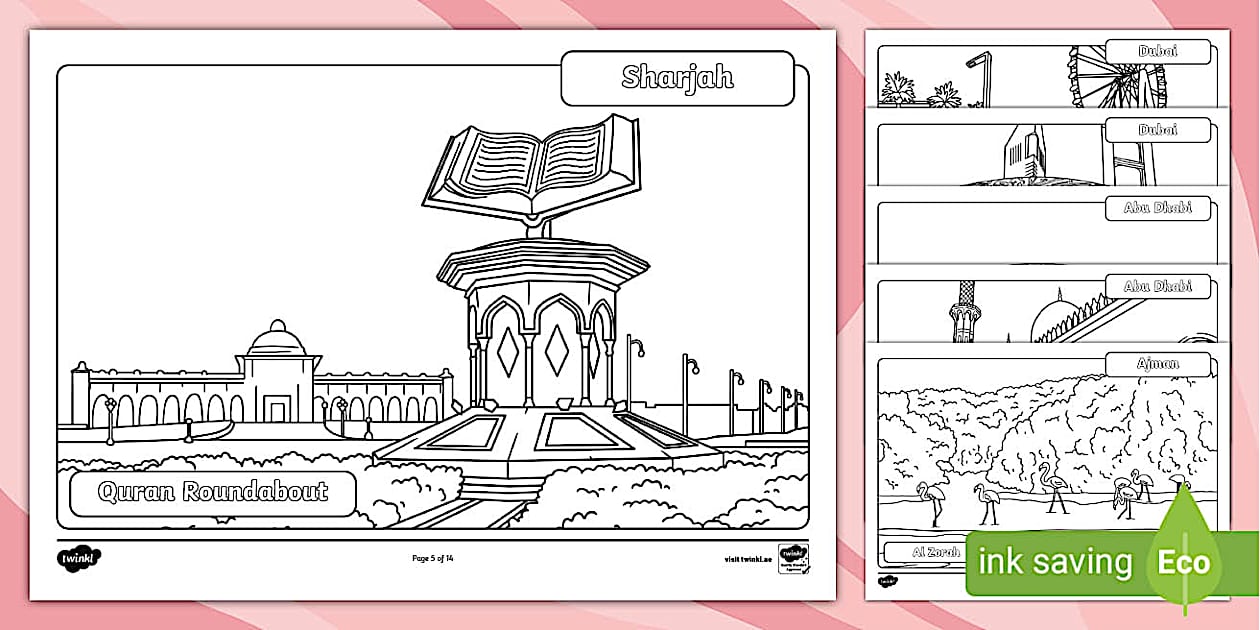 UAE Emirates Colouring Sheets (teacher made) - Twinkl