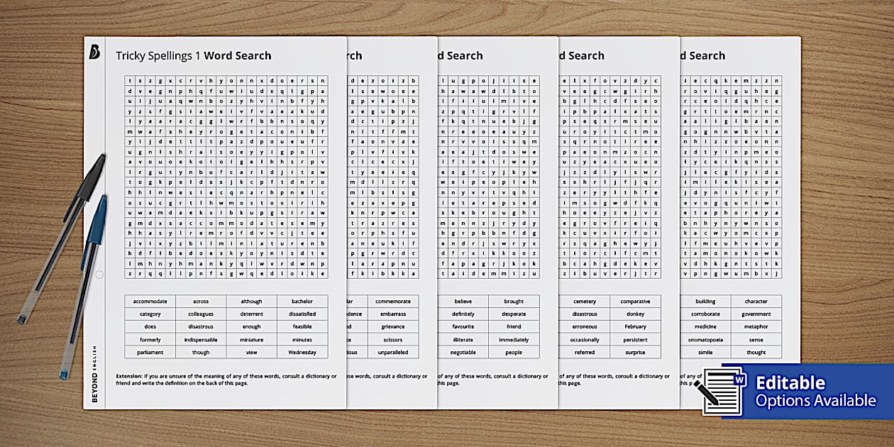 Tricky Spellings Word Search Bundle (teacher made) - Twinkl