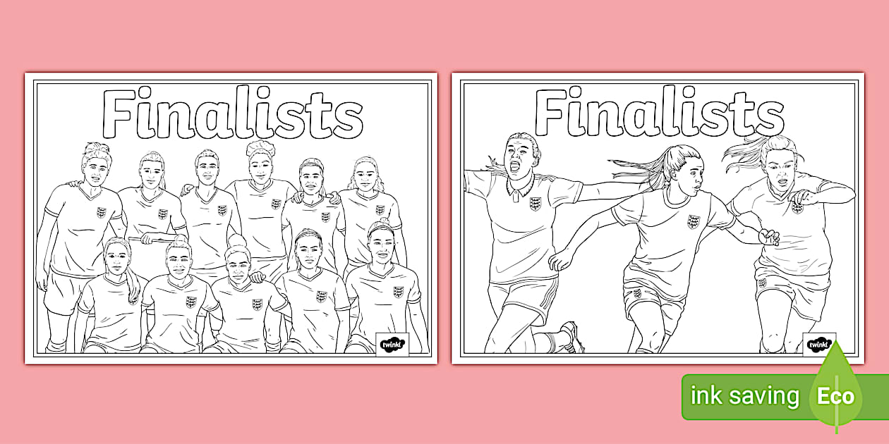 England Women's World Cup Final Colouring Pages - PE