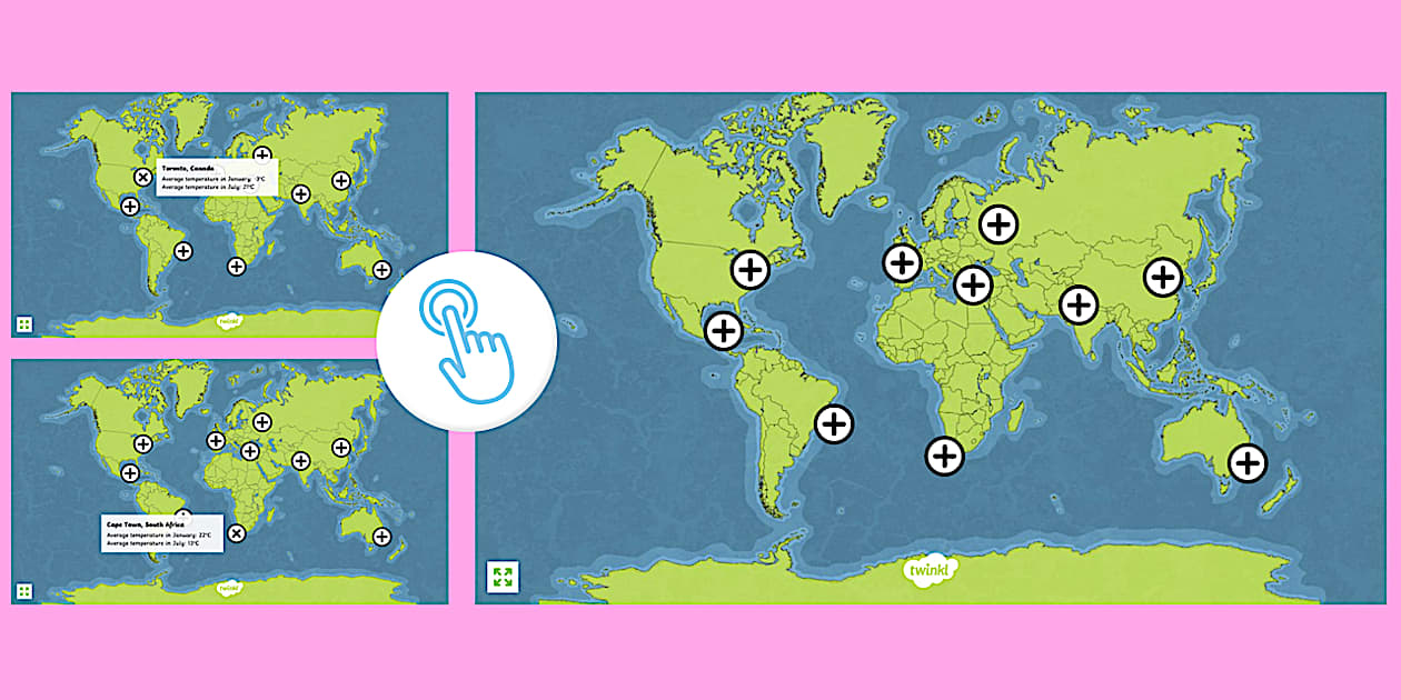 Temperatures Around the World Interactive Activity - Twinkl