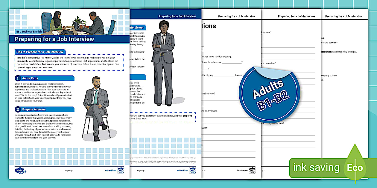 ESL Business English: Job Interview Prep [Adults, B1-B2]