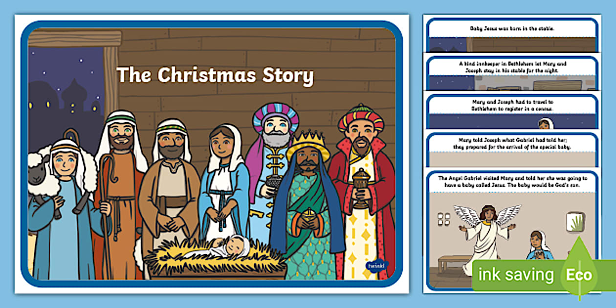 Christmas Nativity Story Posters - KS1 The Christmas Story