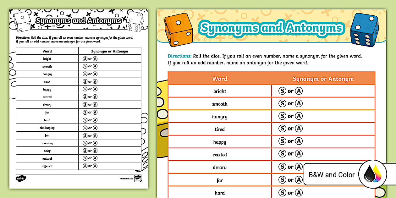 Review Synonyms Game | Fourth Grade Resource | Twinkl USA