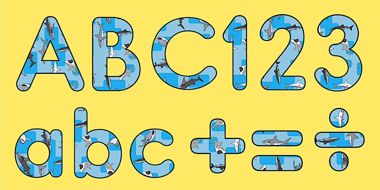 Shark Lettering | Shark Week Resource | Twinkl USA - Twinkl