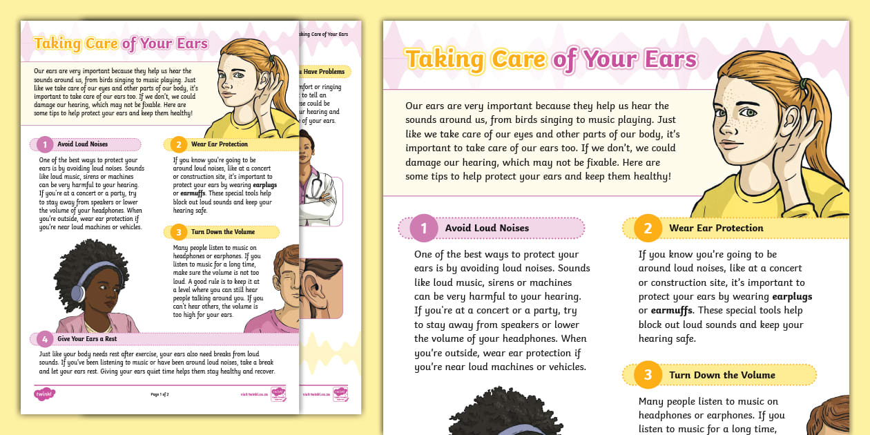 Taking Care of Your Ears (teacher made) - Twinkl