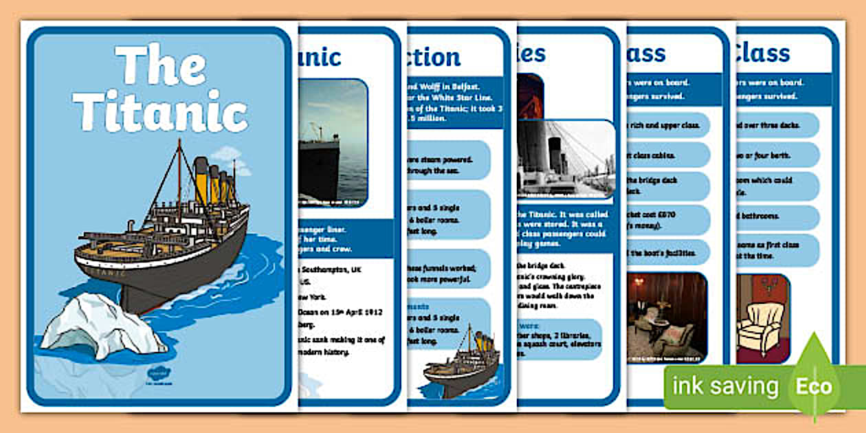 The Titanic Information Posters | Twinkl (teacher made)