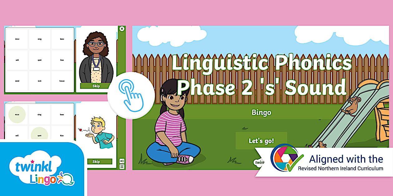 Linguistic Phonics Phase 2 's' Sound Bingo Game - Twinkl