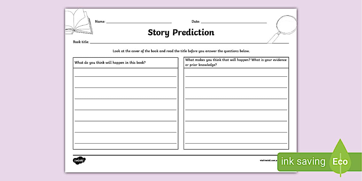 Story Prediction Reading Comprehension Worksheet - Twinkl