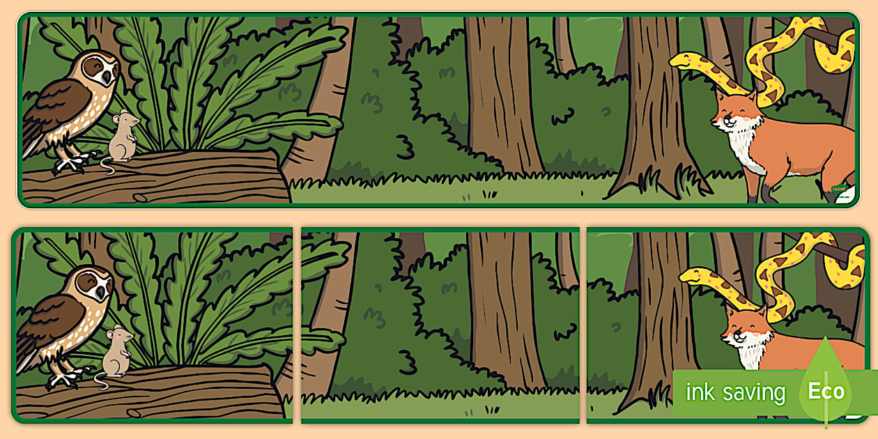 Editable Woodland Creature Display Banner (teacher made)