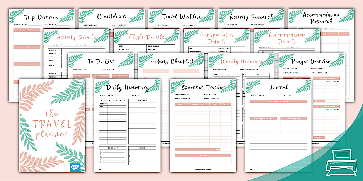 Teal Leaf Travel Planner