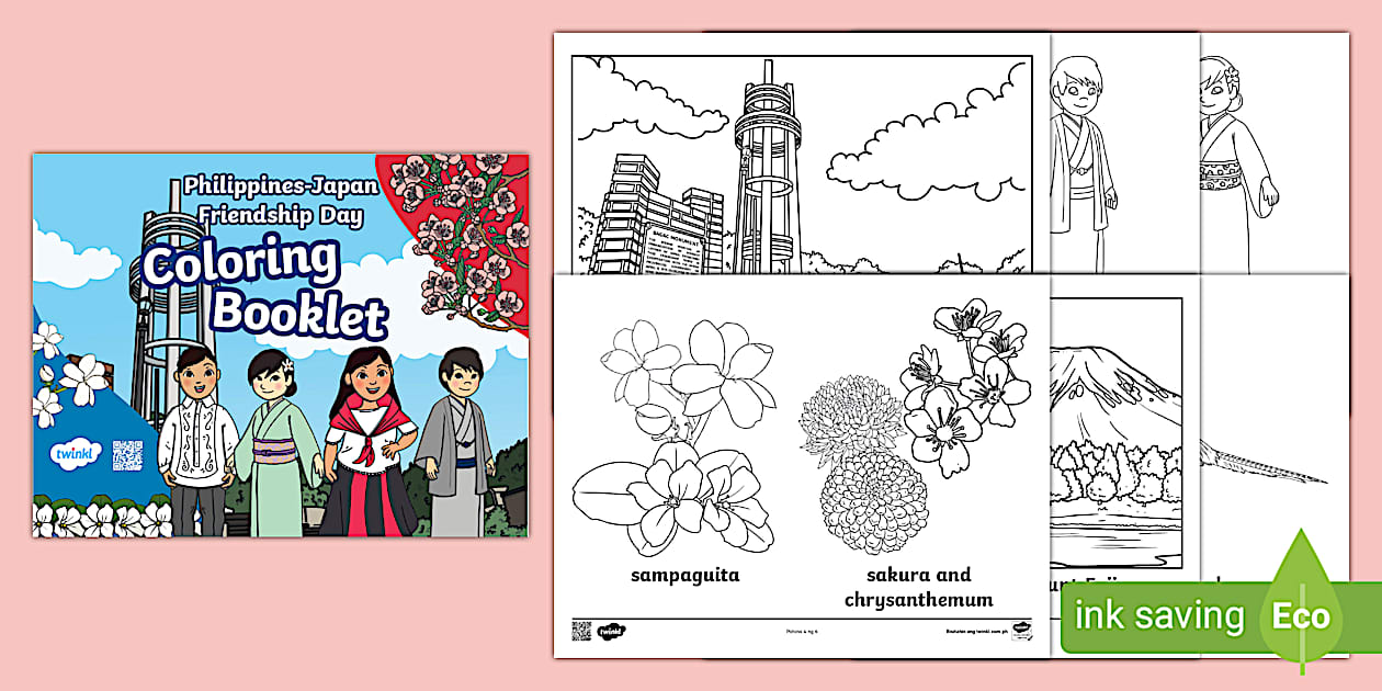 Philippines-Japan Friendship Day Coloring Booklet | Grade 1 | Twinkl