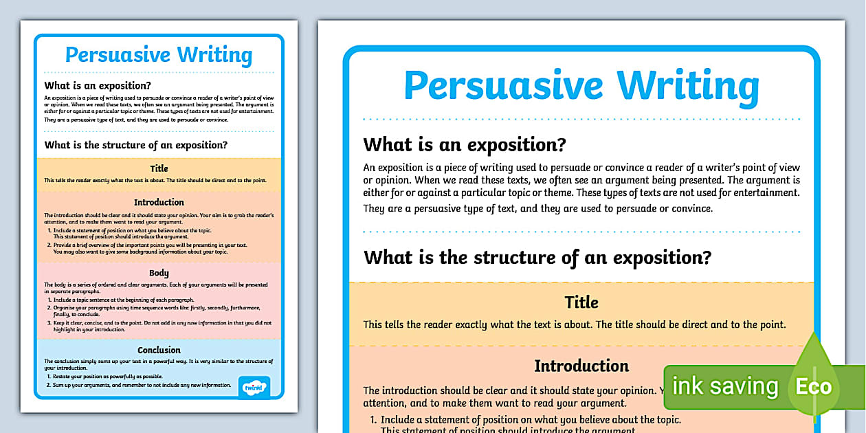 Persuasive Writing Year 5 Display Poster Primary Resources