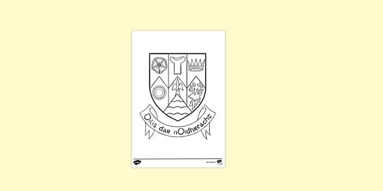 Clare County Crest Colouring Sheet | Colouring Sheets