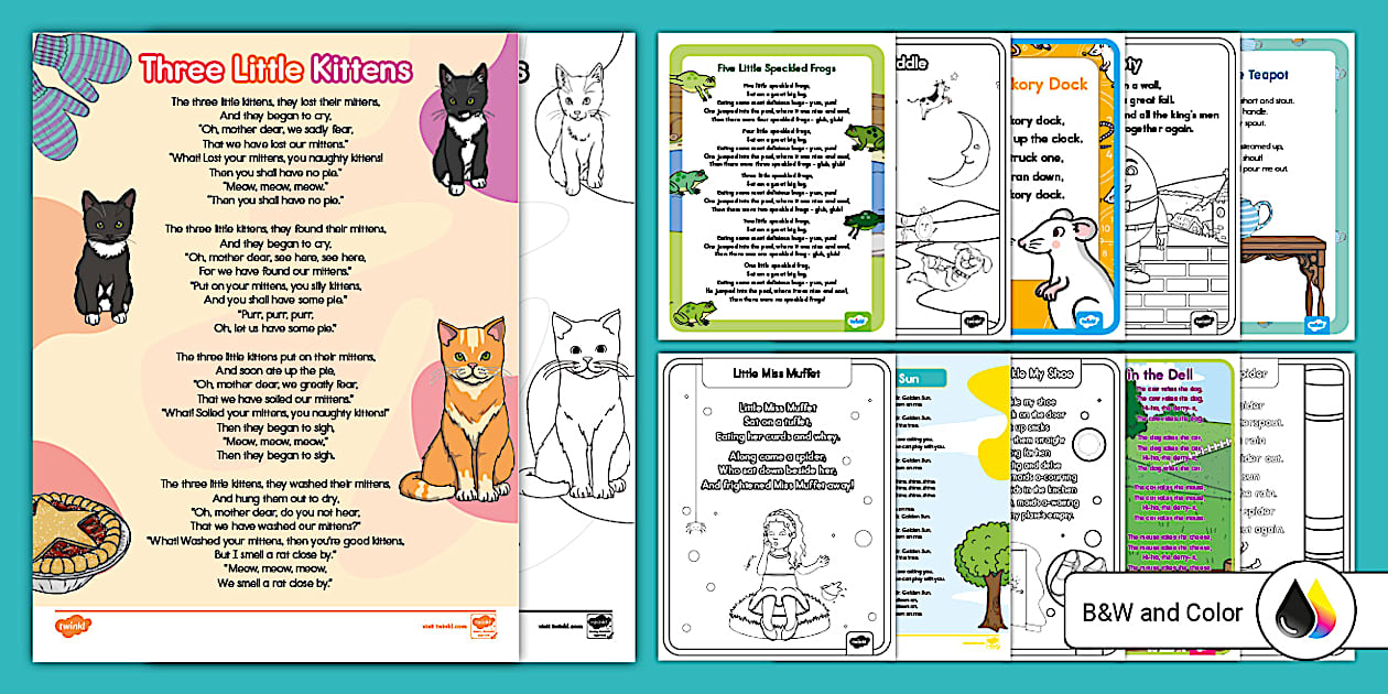Nursery Rhymes Poster Pack (Teacher-Made) - Twinkl