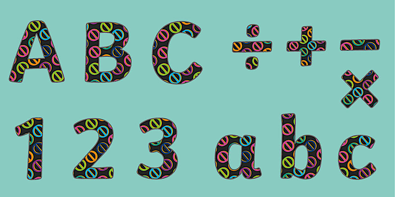 Drug-Free Bulletin Board Letters and Numbers (teacher made)