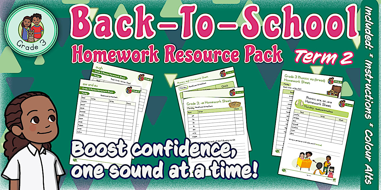 Gr. 3 Phonics - T2 - Homework - Resource Pack (CAPS Aligned)