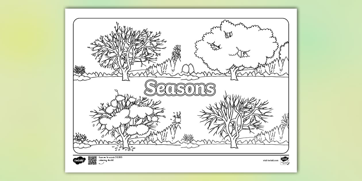Seasons Colouring Page - Primary School (Teacher-Made)