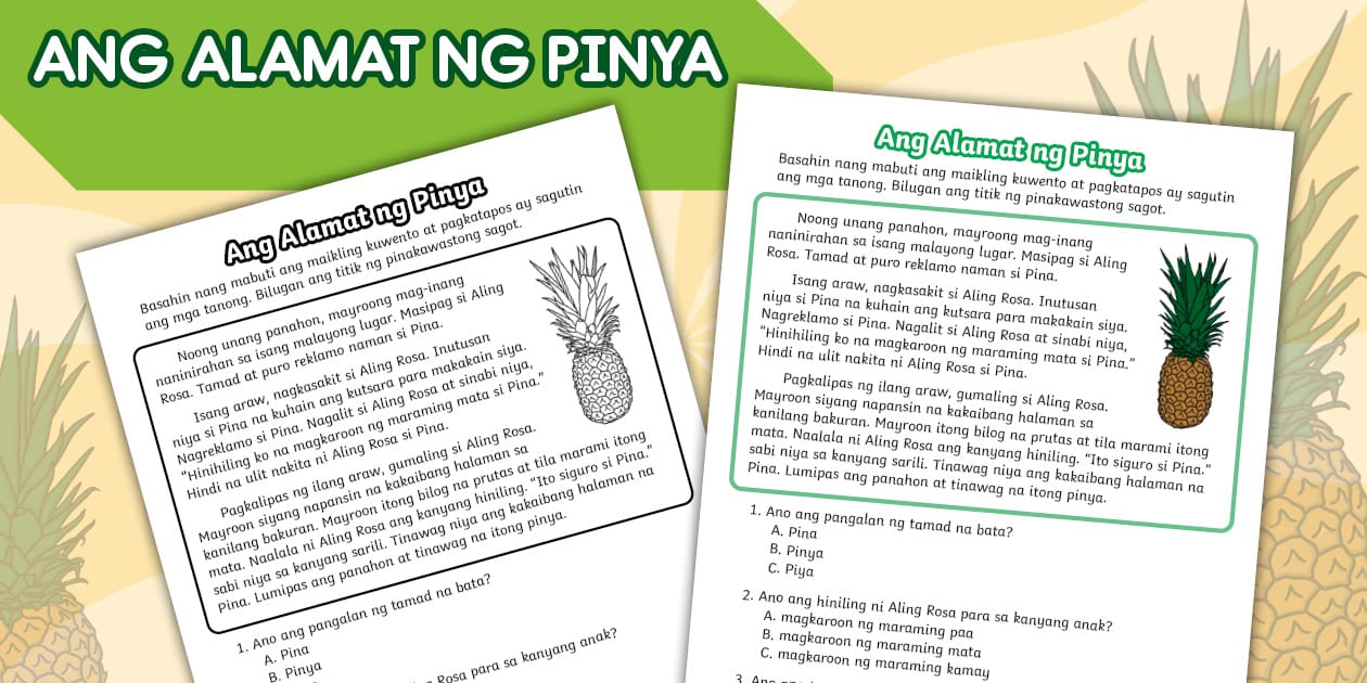 Ang Alamat ng Pinya | Grade 1 | Twinkl Philippines
