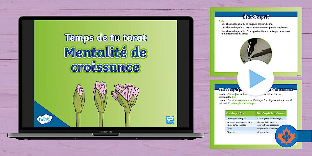 Growth Mindset Intermediate Mini Pack French - Twinkl