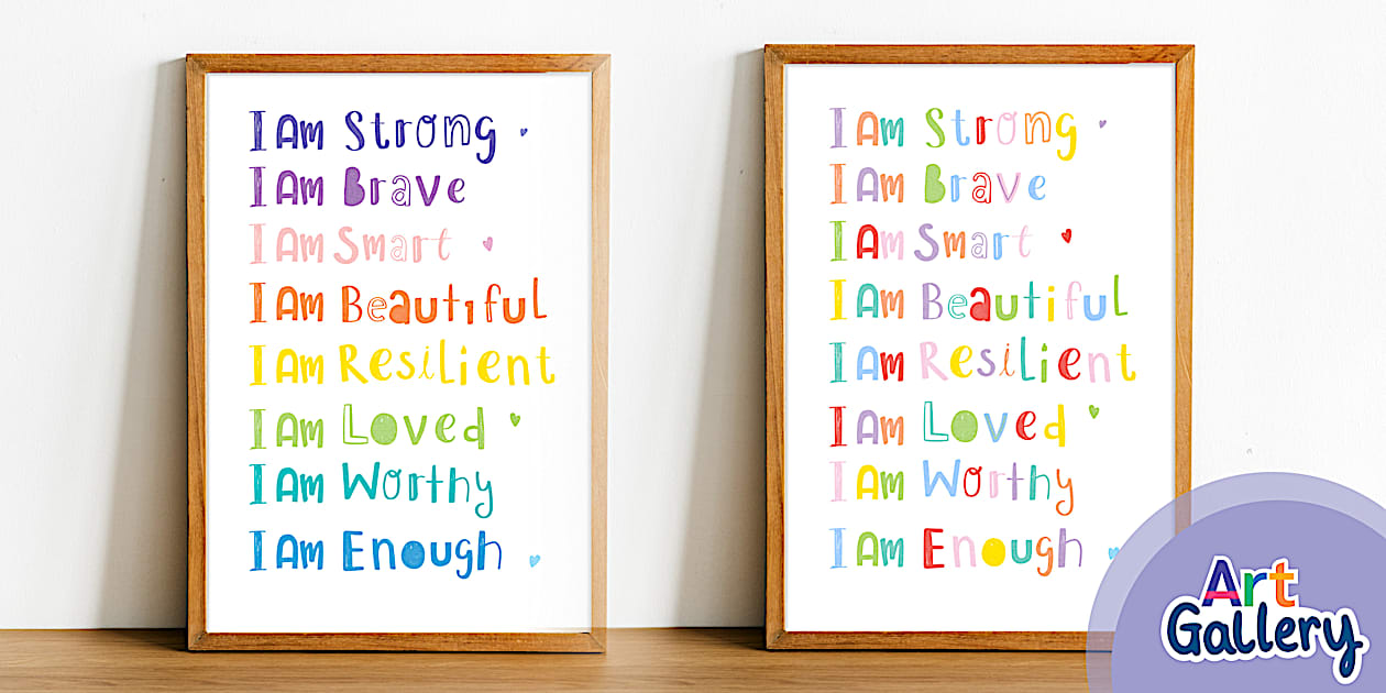 Self Love Affirmation Poster | Twinkl Art Gallery - Twinkl