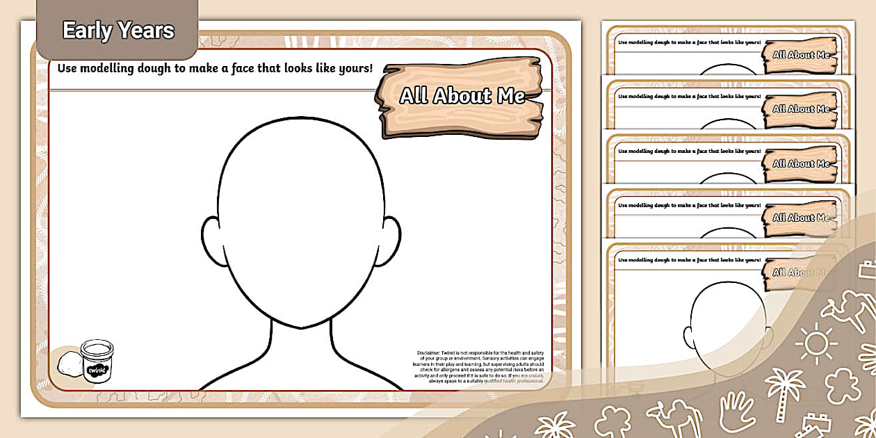 Back to School: All About Me - Modelling Dough Mats