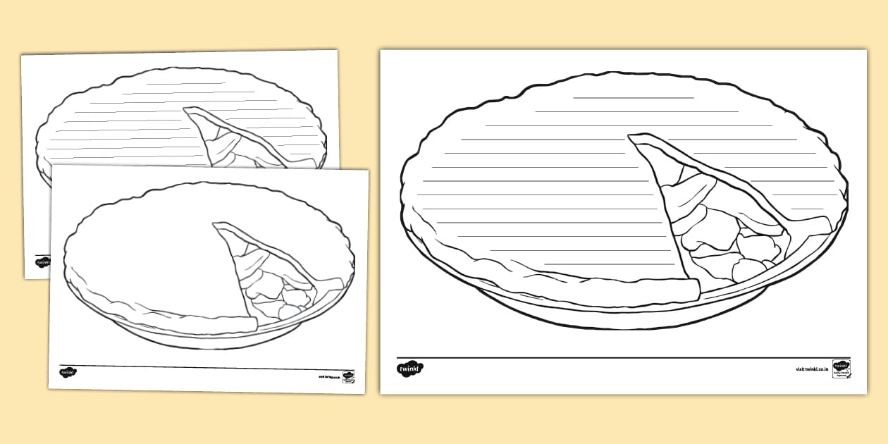 Pie Writing Template - Twinkl Writing Templates