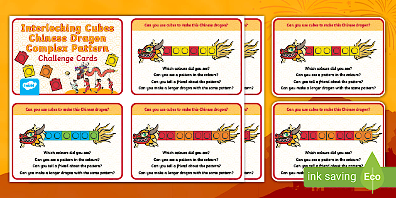 👉 Interlocking Cubes Chinese Dragon Complex Pattern Challenge Cards