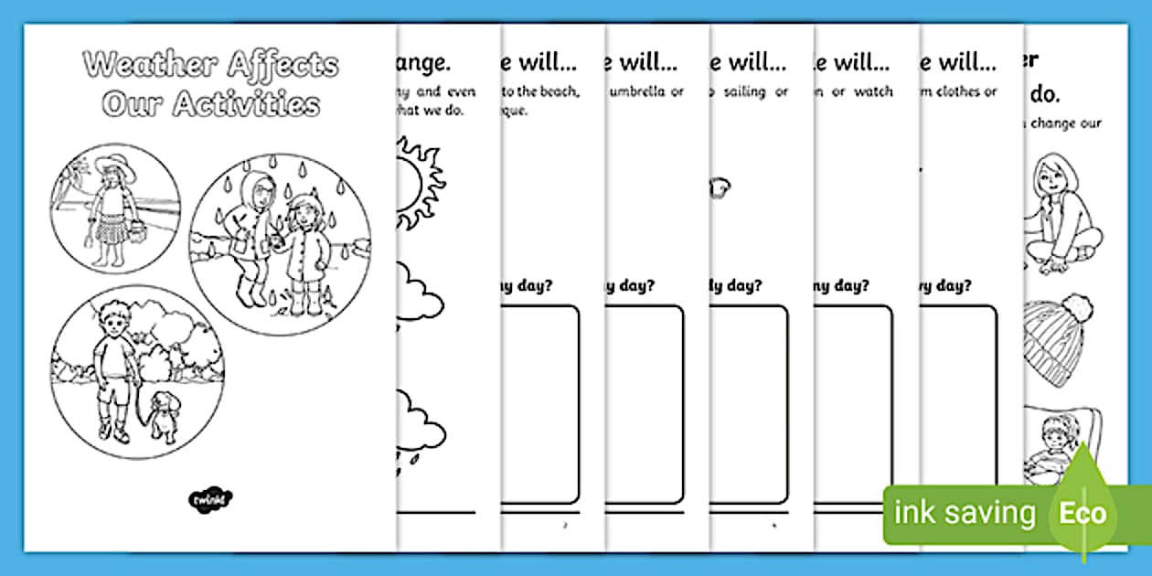 Weather Affects Our Activities Booklet (Teacher-Made)