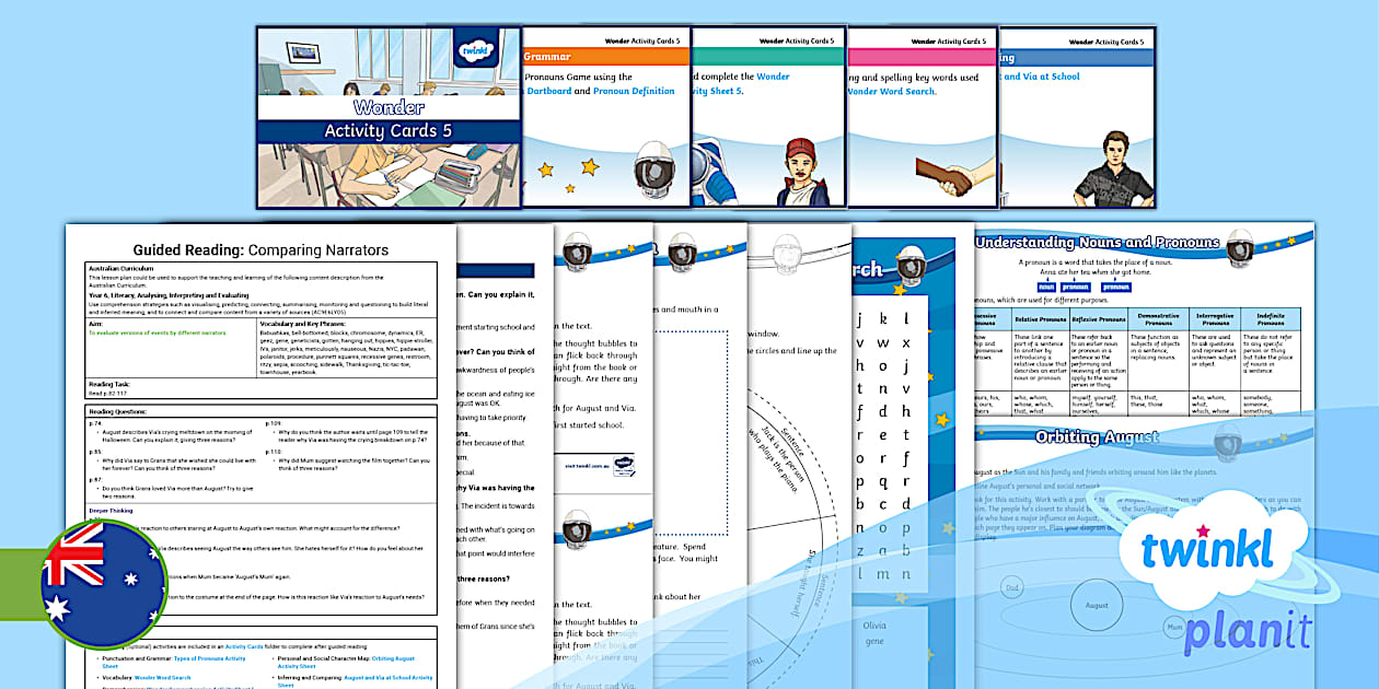 Year 6 Guided Reading 5 to Support Teaching on 'Wonder'