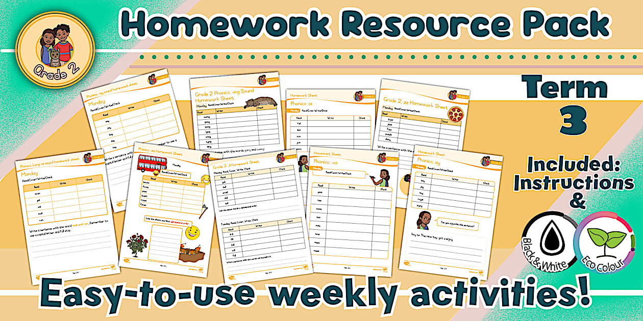 Gr. 2 Phonics - T3 - Homework - Resource Pack (CAPS Aligned)