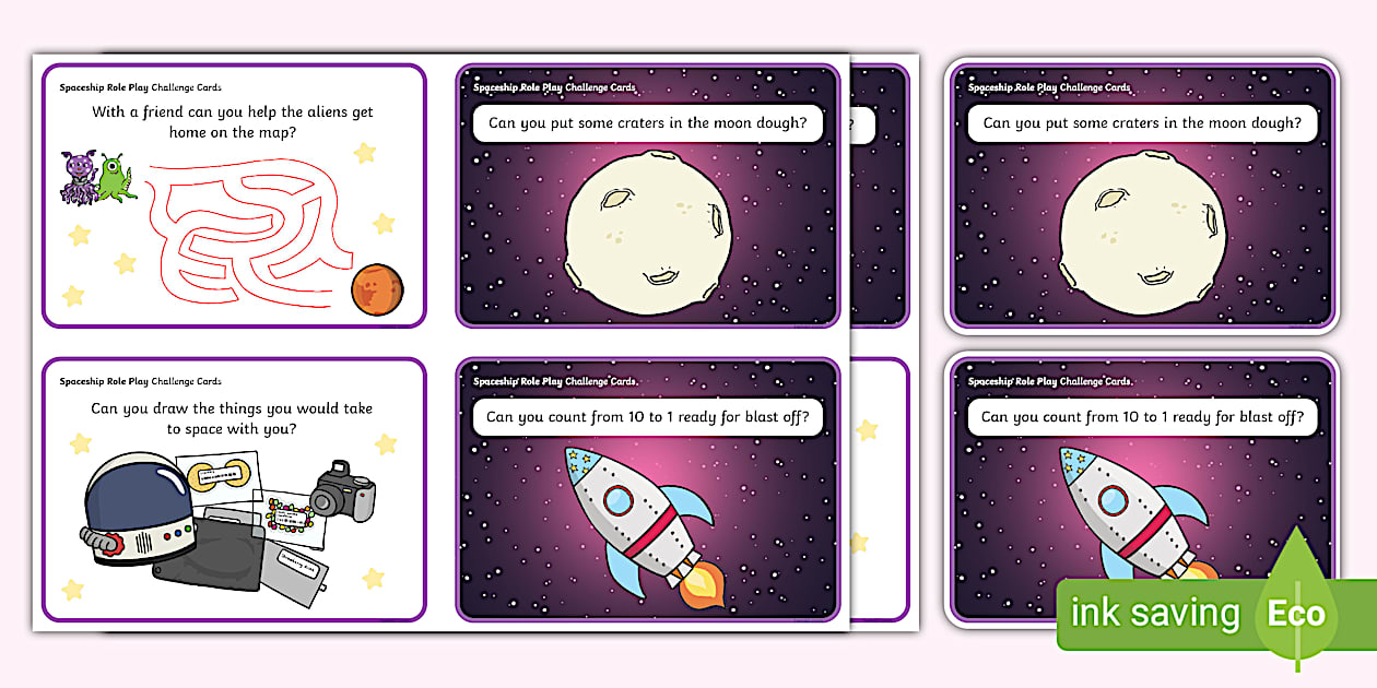 Challenge Cards Spaceship (teacher made) - Twinkl