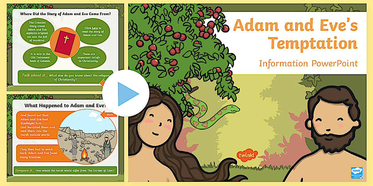 Adam and Eve Story PowerPoint - Primary Resources - Twinkl