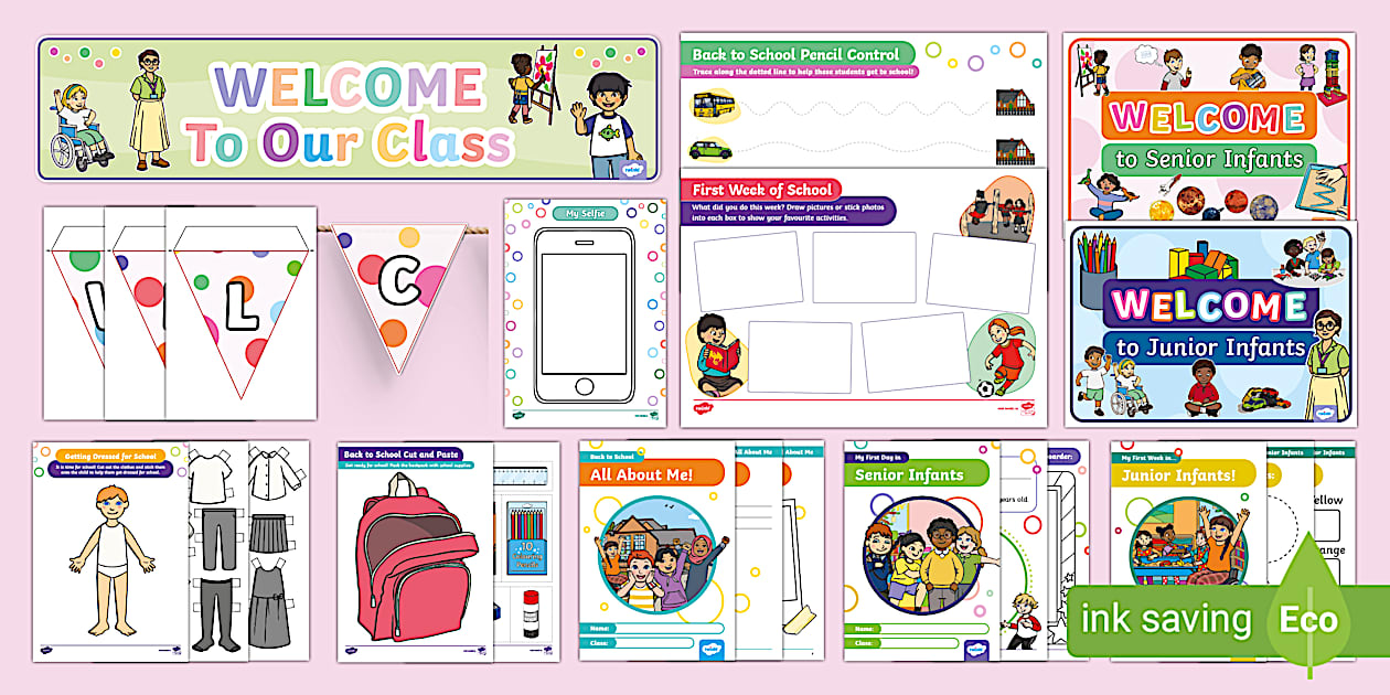 First Day Back to School Activities Infants Resource Pack