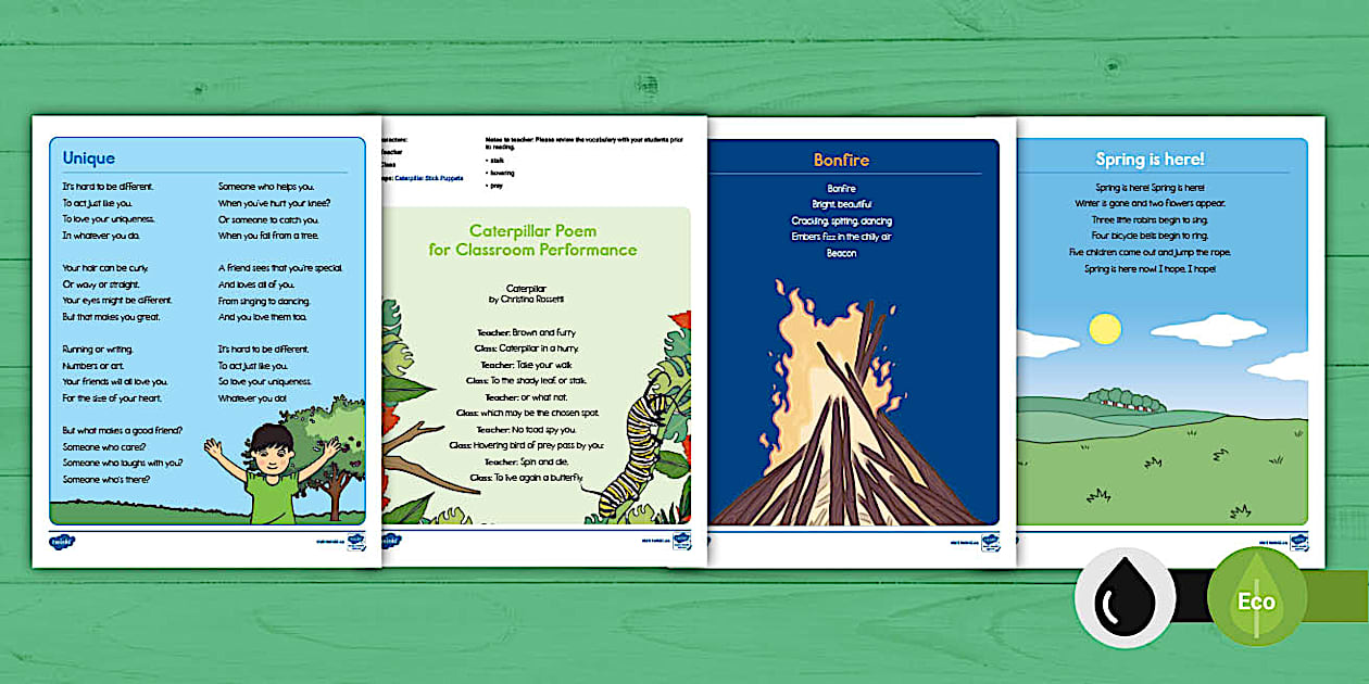 Poem Pack for Practicing Reading Aloud (teacher made)