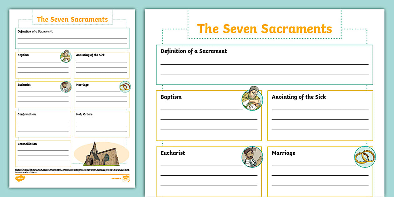 The Seven Sacraments Fact File Template (Teacher-Made)