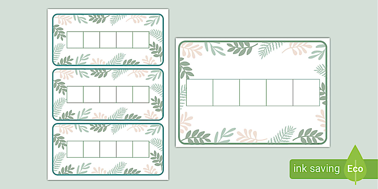 👉 Botanical-Themed Five-Frame Template - Twinkl
