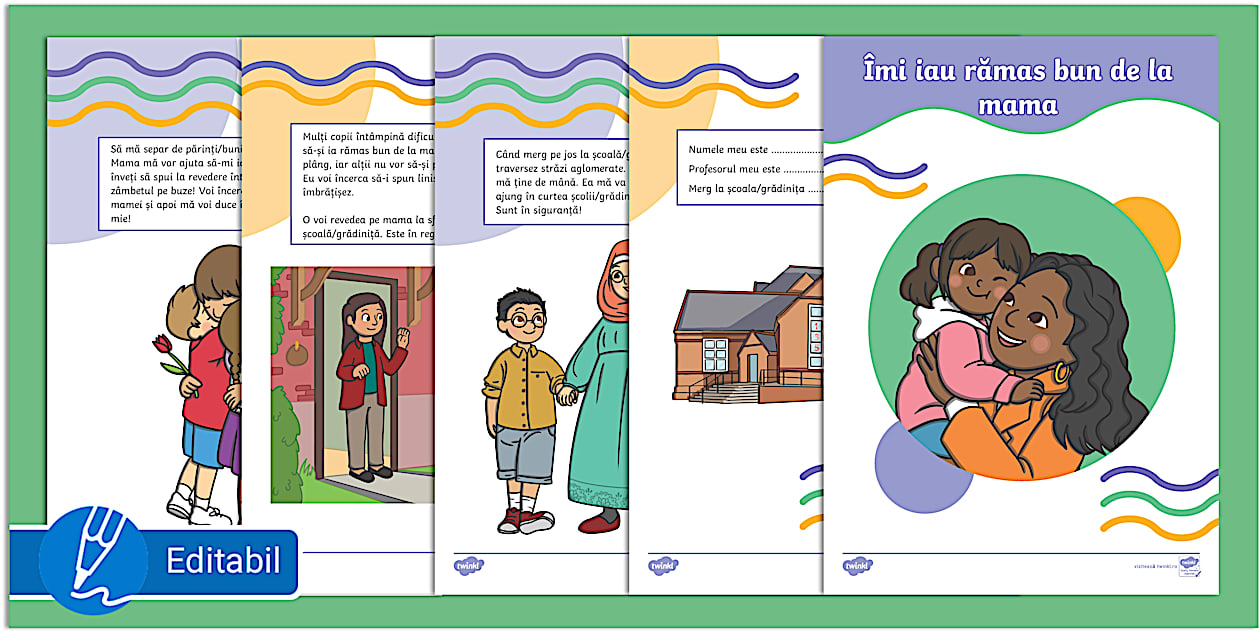 Separarea de mama la grădiniță - Scenariu social | Twinkl