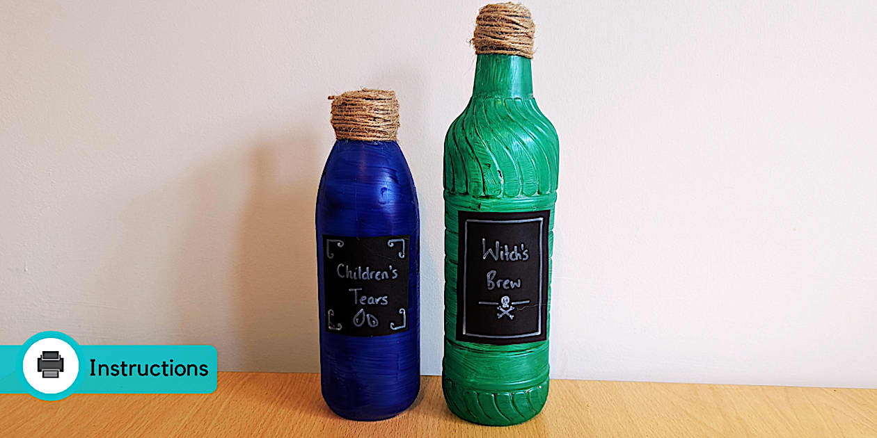 Potion Glass Bottle Craft | Halloween Crafts (teacher made)