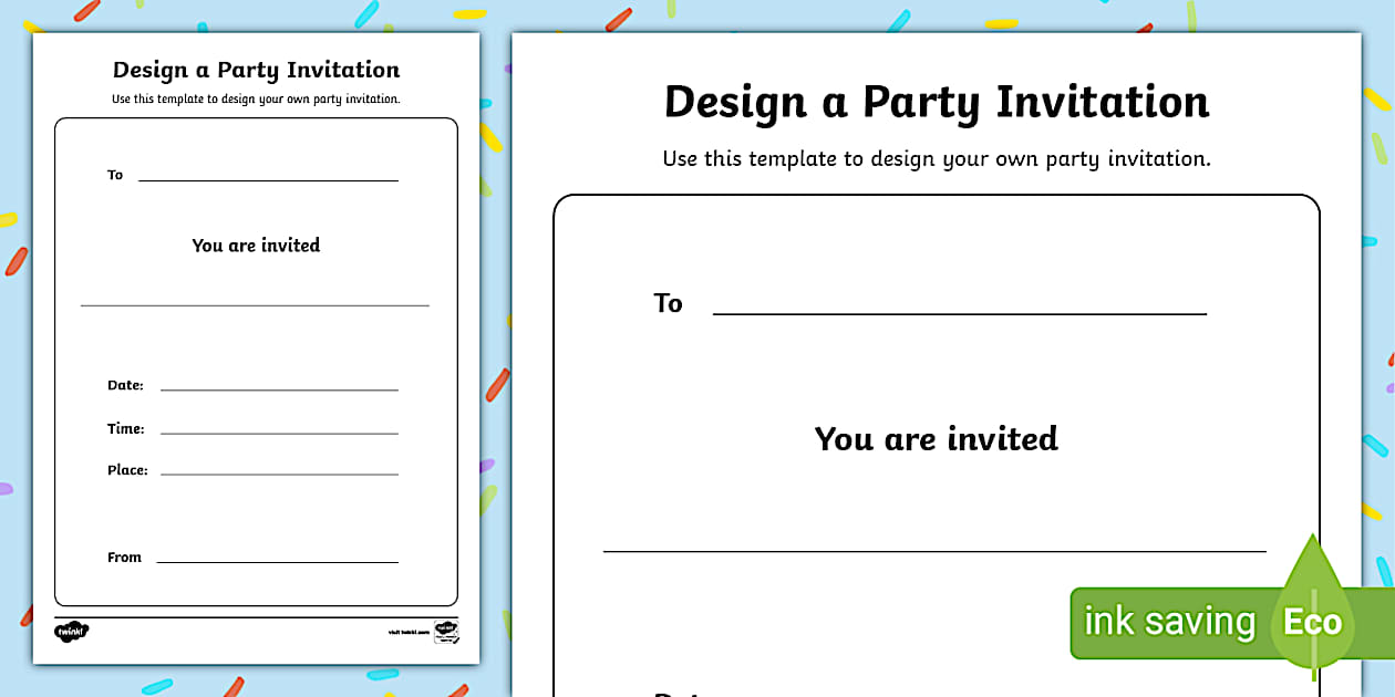Children's Birthday Invite Template | Primary Resource