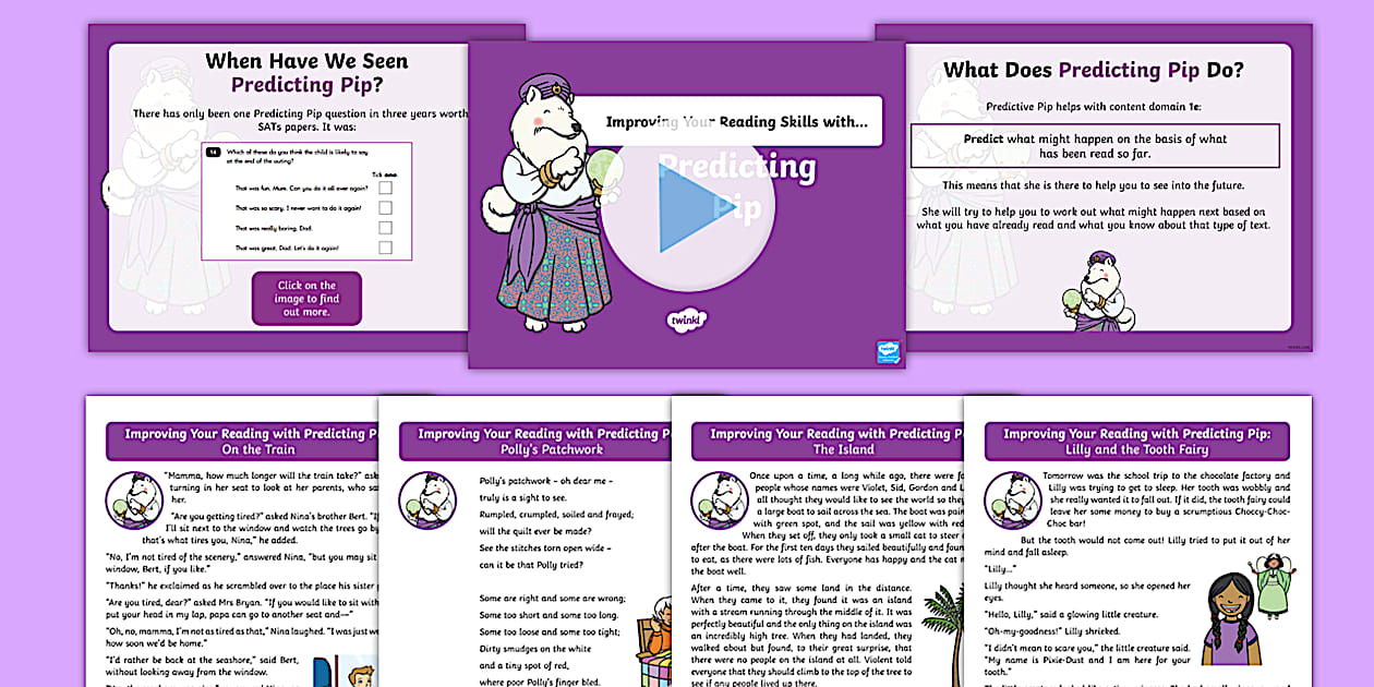 KS1 Improving your Reading Skills... Predicting Pip Activity Pack