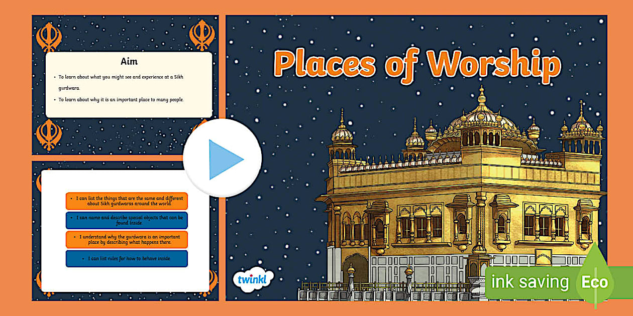 Places of Worship Sikh Gurdwaras KS1 PowerPoint - Twinkl