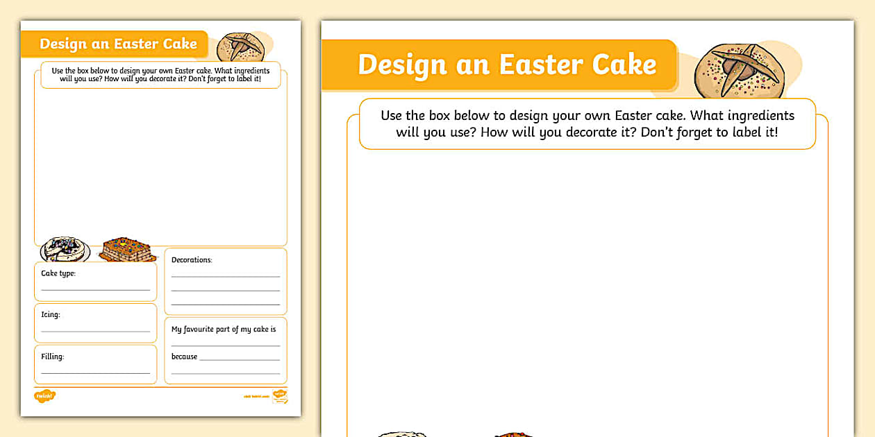 Design Your Own Easter Cake (Teacher-Made) - Twinkl