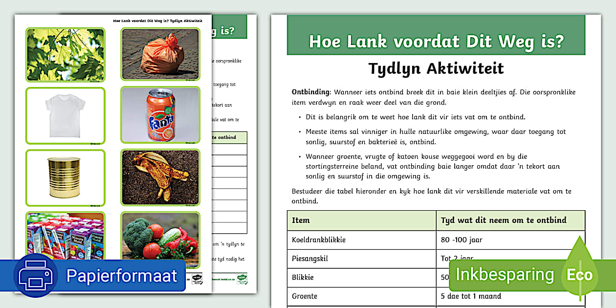 Hoe Lank voordat Dit Weg is? Aktiwiteit