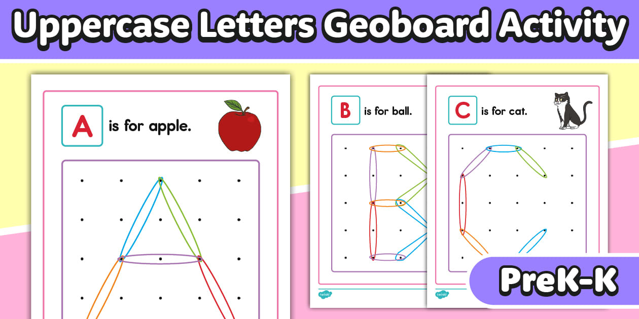 Uppercase Alphabet Letter Formation Geoboard Activity