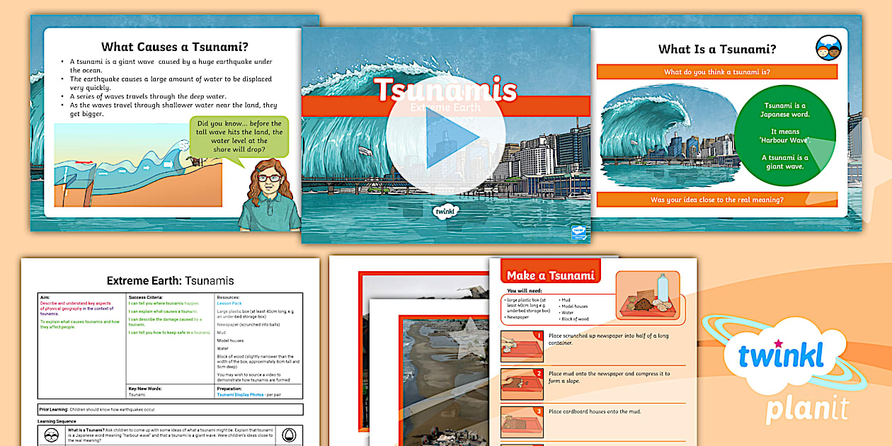 Geography: Extreme Earth: Tsunamis Year 3 Lesson Pack 5