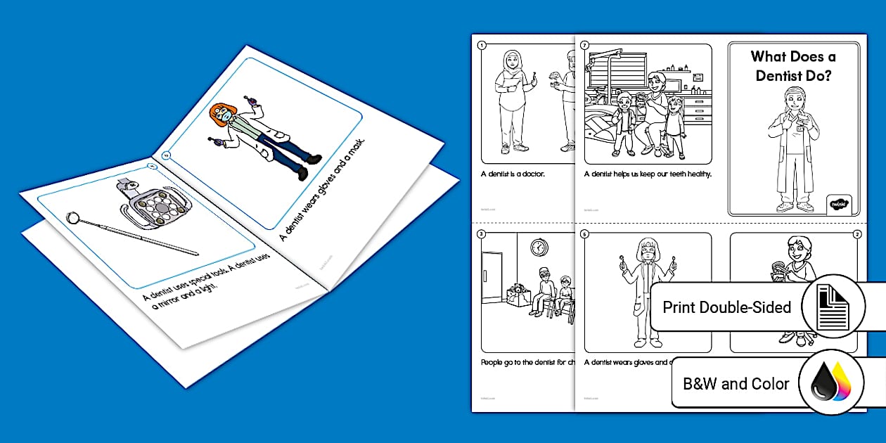 What Does a Dentist Do? Emergent Reader - Twinkl
