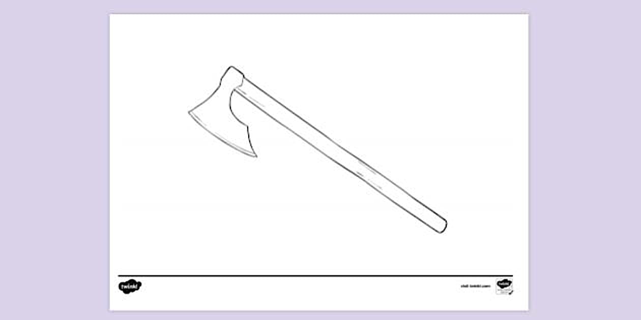 Axe Colouring Sheet | Colouring Sheets (Teacher-Made)