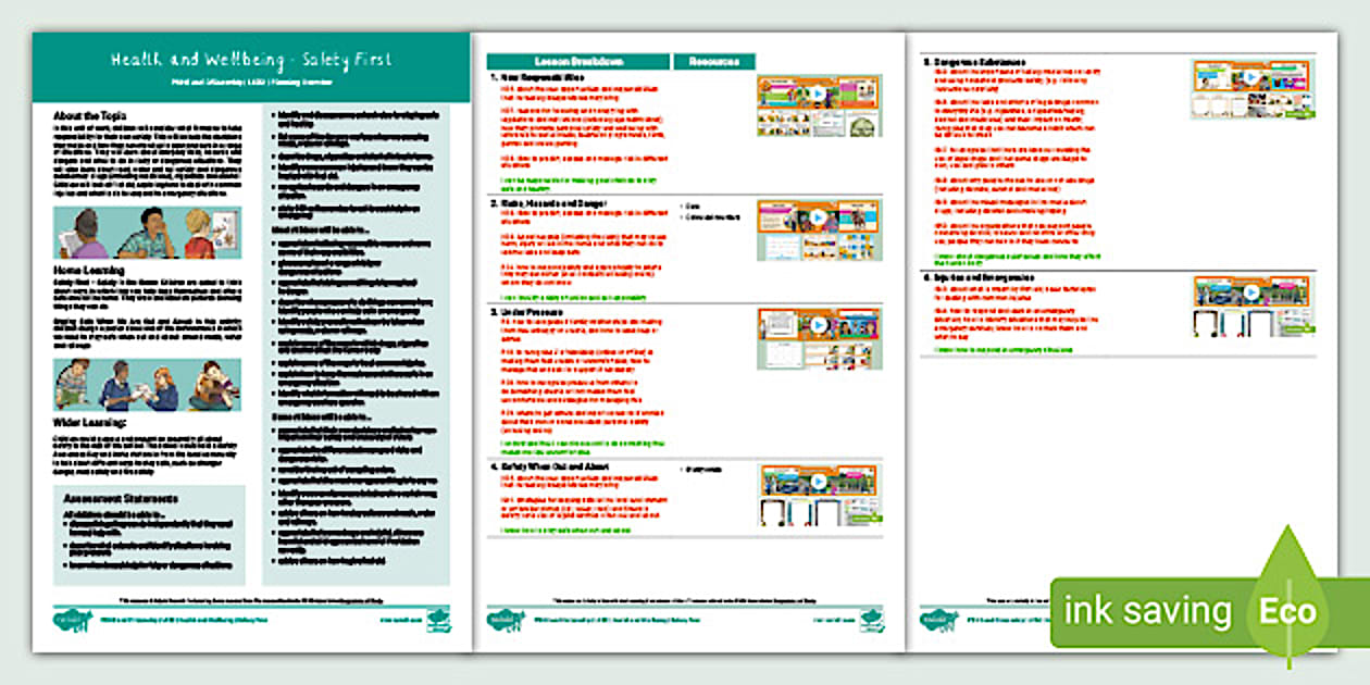PSHE: LKS2 Safety First - Planning Overview (teacher made)