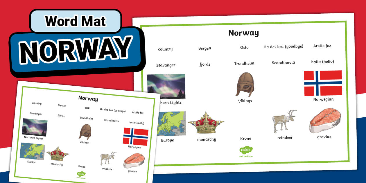 Norway Word Mat